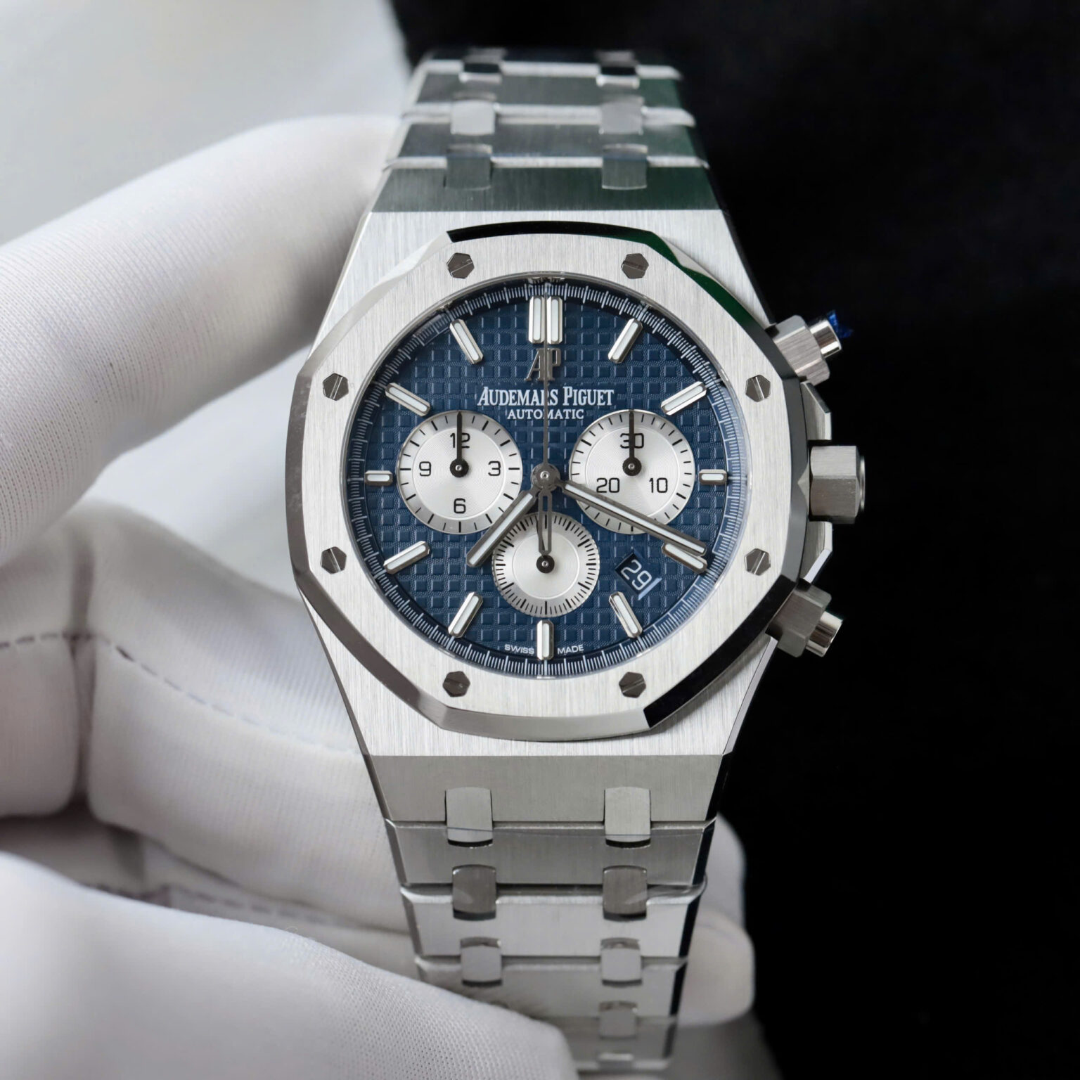 Đồng hồ Audemars Piguet Rep 1 1 Royal Oak Chronograph 26331ST mặt xanh dương nhà máy APS 41mm ...
